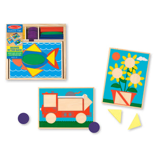 Beginner Pattern Blocks | 5 Two-Sided Boards | Melissa & Doug