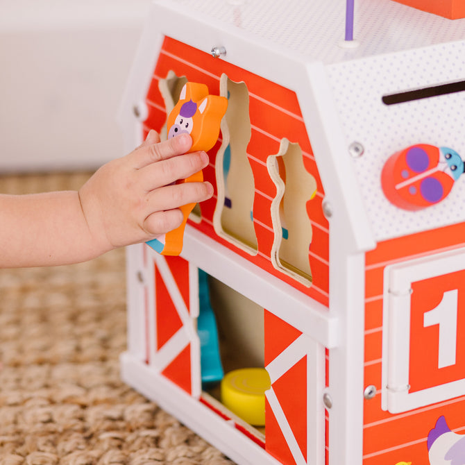 First Play Slide, Sort & Roll Activity Barn- Melissa and Doug