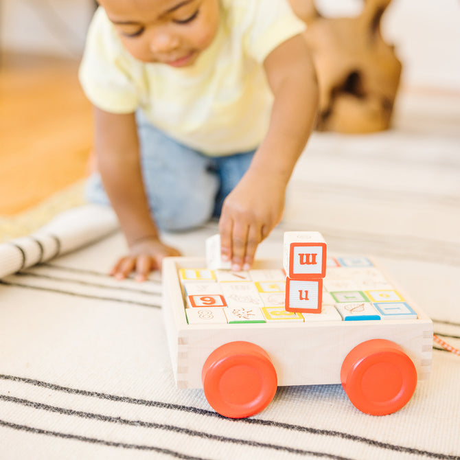 Block Cart for Kids | ABC Block Cart