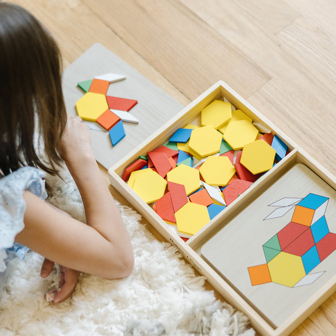 Pattern Blocks and Boards Classic Toy | Melissa & Doug