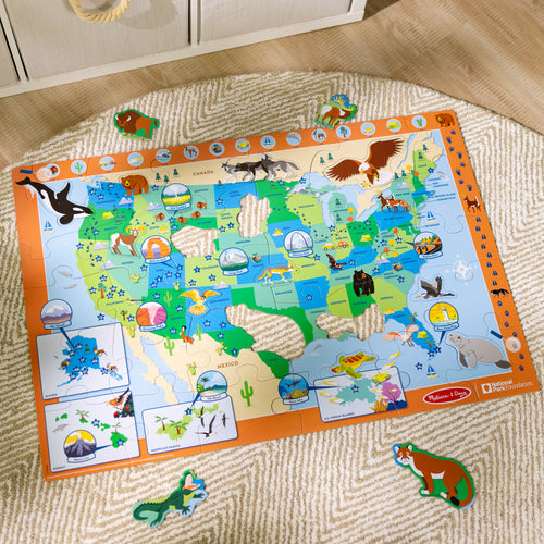National Parks U.S.A. Map Floor Puzzle – 45 Pieces| Melissa & Doug