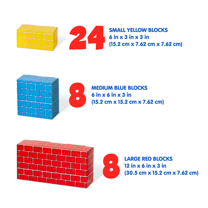 Deluxe Jumbo Cardboard Blocks - 40 Pieces | Melissa & Doug