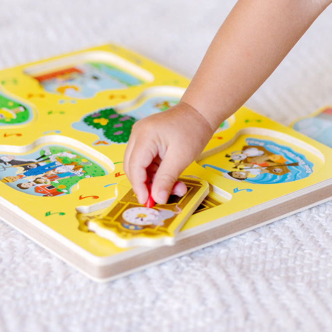 Nursery Rhymes Sound Puzzle | Wooden Peg Puzzle
