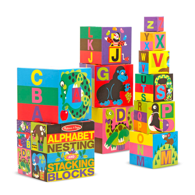 Alphabet Nesting and Stacking Blocks | Melissa & Doug