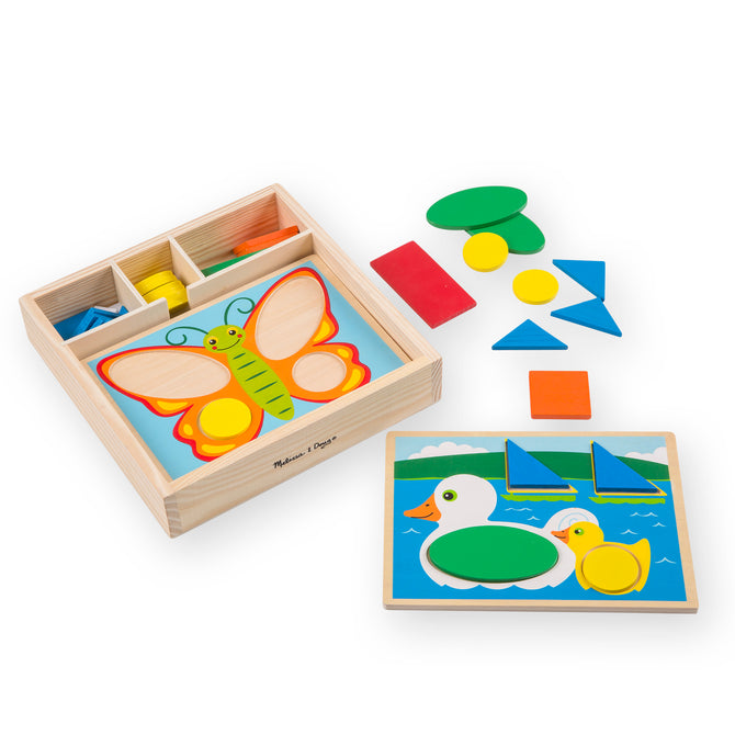 Beginner Pattern Blocks | 5 Two-Sided Boards | Melissa & Doug