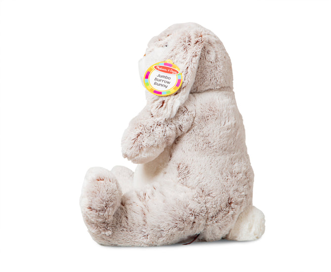 Jumbo Burrow Bunny Stuffed Plush Animal- Melissa and Doug