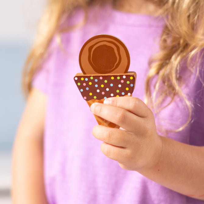 Wooden Magnetic Ice Cream Puzzle & Play Set - 16 Pieces