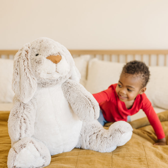 Jumbo Burrow Bunny Stuffed Plush Animal- Melissa and Doug