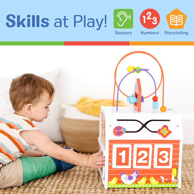 First Play Slide, Sort & Roll Activity Barn- Melissa and Doug