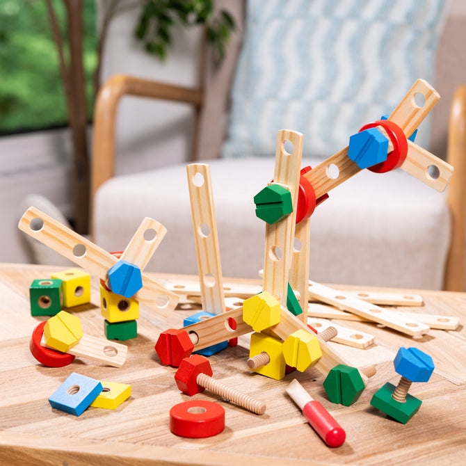 Construction Building Set in a Box - 48 Pieces | Melissa & Doug