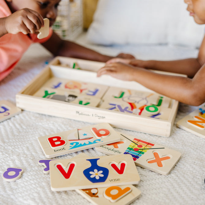 ABC Picture Boards for Kids - Wooden Learning Toy
