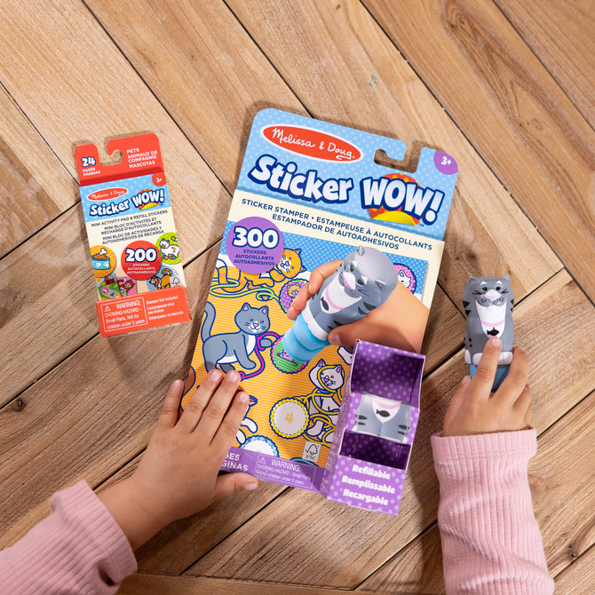 Sticker WOW!™ Cat Bundle: Activity Pad & Sticker Stamper + Mini Activi