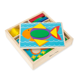 Beginner Pattern Blocks | 5 Two-Sided Boards | Melissa & Doug