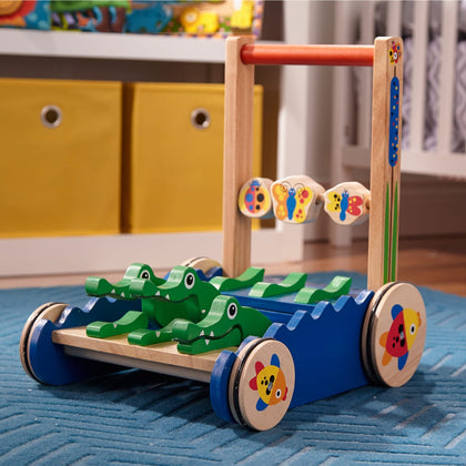 Chomp & Clack Alligator Wooden Push Toy & Walker