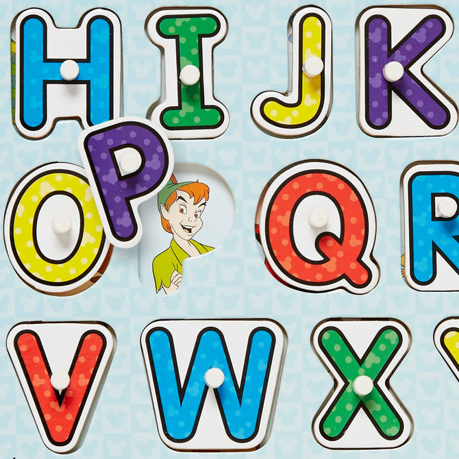 Disney Classics Wooden Alphabet Peg Puzzle- Melissa and Doug