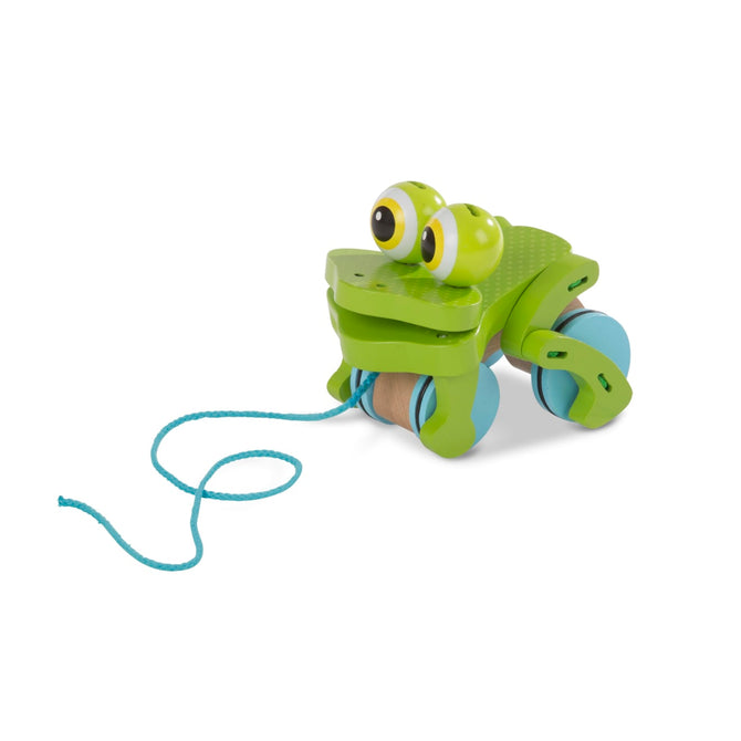 First Play Frolicking Frog Wooden Pull Toy- Melissa and Doug
