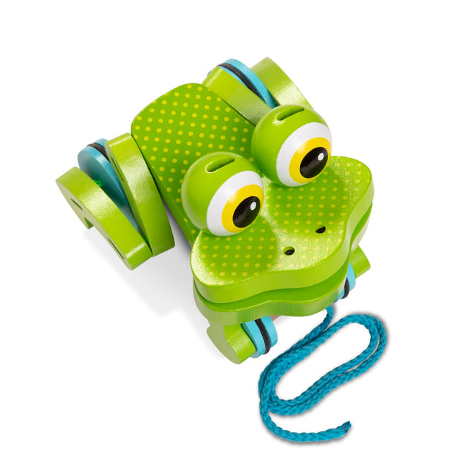 First Play Frolicking Frog Wooden Pull Toy- Melissa and Doug