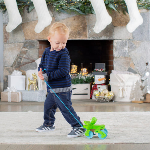 First Play Frolicking Frog Wooden Pull Toy- Melissa and Doug
