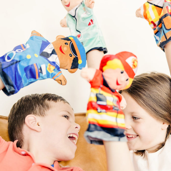 Jolly Helpers Hand Puppets | Melissa & Doug