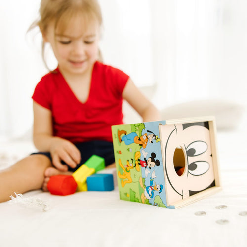 Disney Mickey Mouse & Friends Wooden Shape Sorting Cube- Melissa and Doug