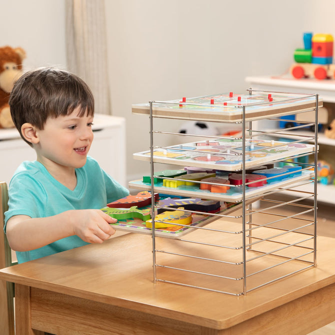 Multi-Fit Wire Puzzle Rack- Melissa and Doug