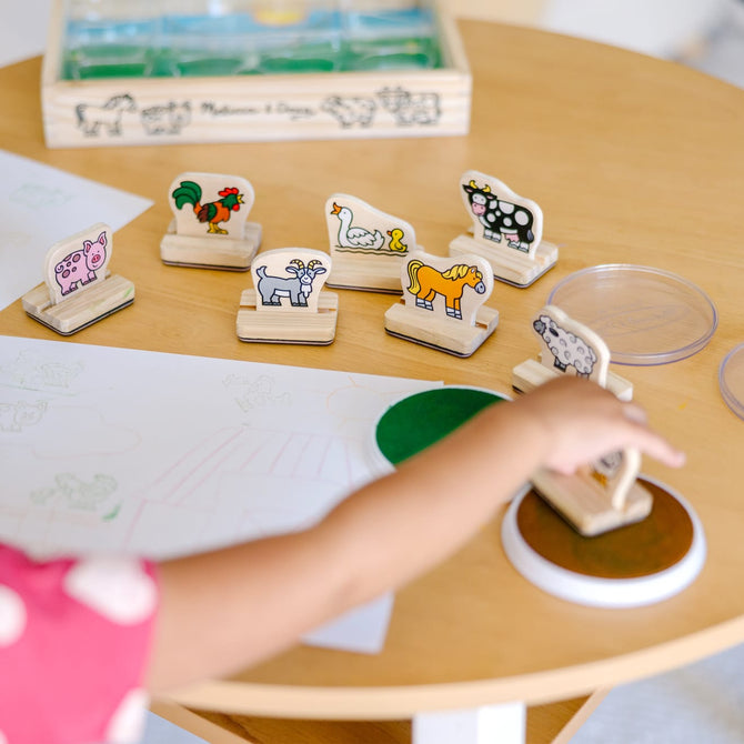 My First Wooden Stamp Set - Farm Animals- Melissa and Doug