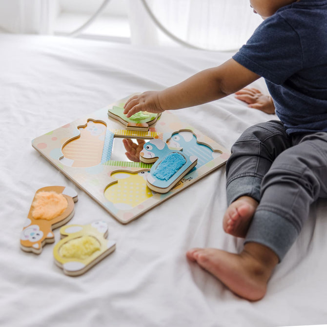 Wooden Touch & Feel Puzzle | Textured Animal Puzzle