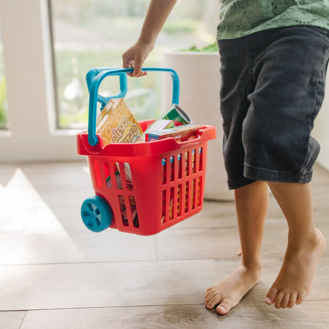 Toy Grocery Store Essentials | Grocery Basket Play Set