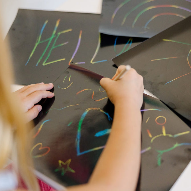 Scratch Art Paper Multicolor (50 sheets)