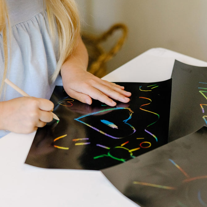 Scratch Art Paper Multicolor (50 sheets)