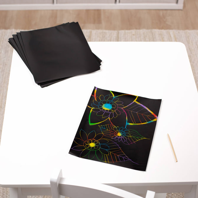 Scratch Art Paper Multicolor (50 sheets)