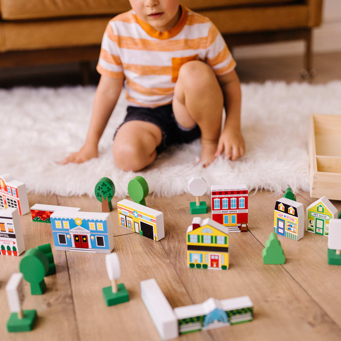Wooden Town Play Set- Melissa and Doug