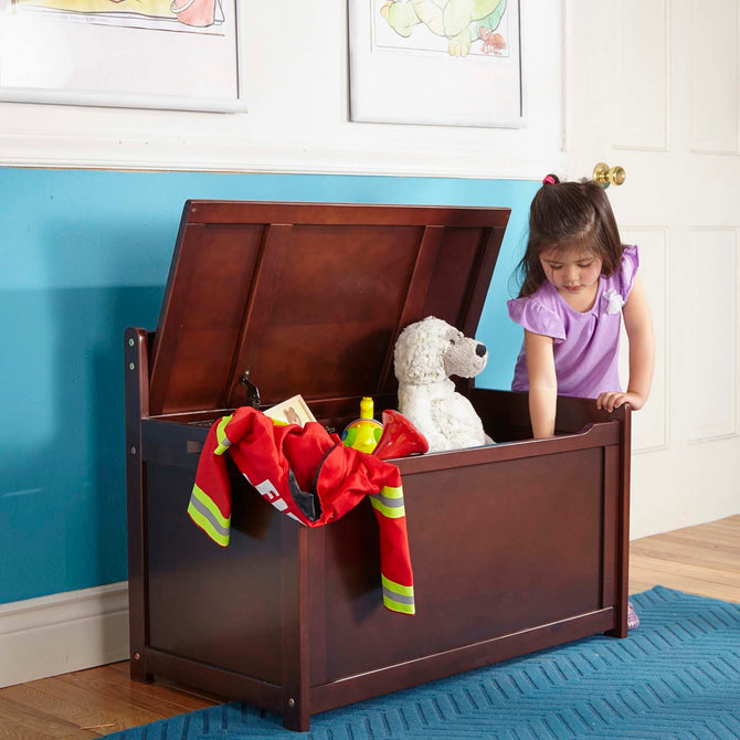 Wooden Toy Chest - Espresso- Melissa and Doug
